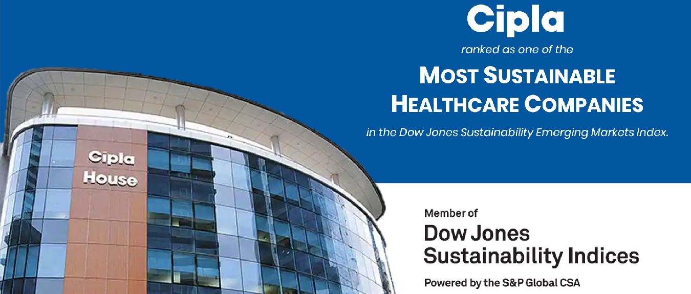 Cipla ranked as one of the most sustainable healthcare companies in the Dow Jones Sustainability ...
